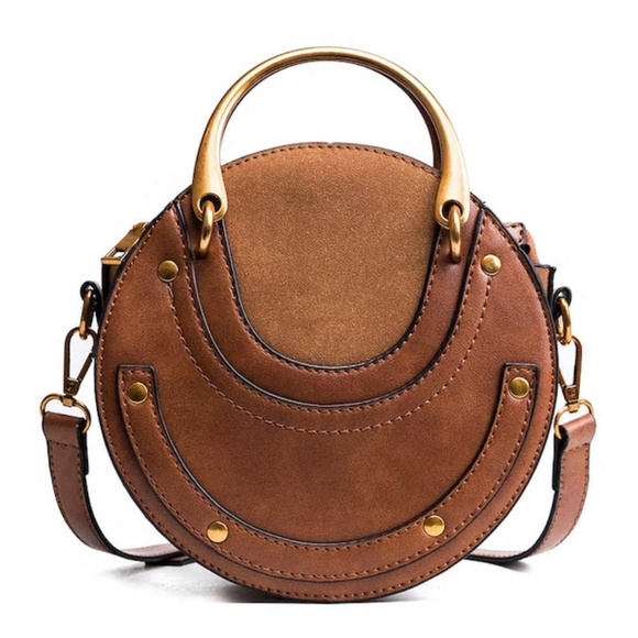 Bags | New Round Faux Leather Should Crossbody Bag | Poshmark